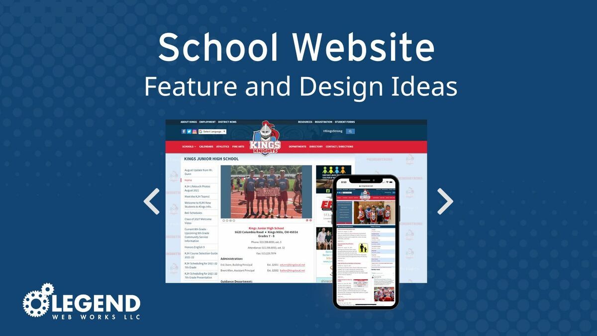 School Website Feature and Design Ideas | Legend Web Works